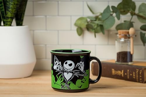 Silver Buffalo Nightmare Before Christmas Scary Jack 20oz Ceramic Camper Mug