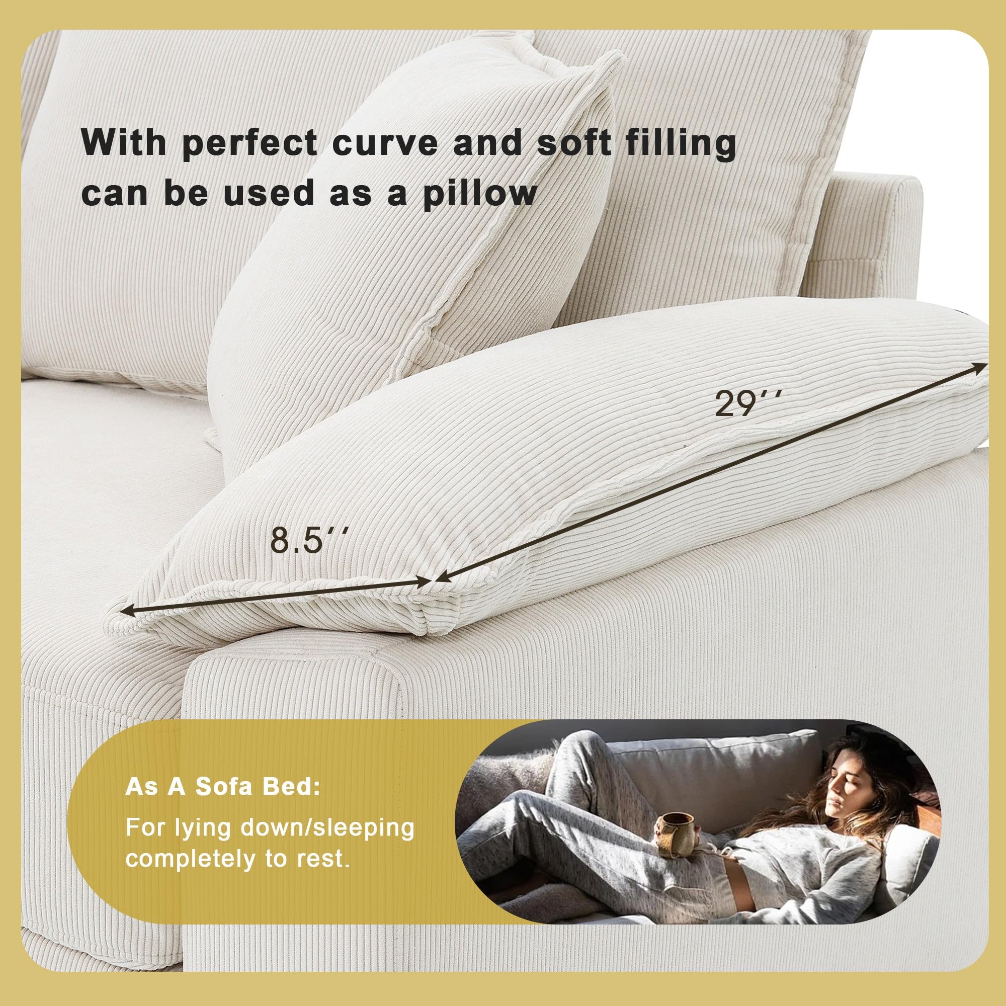 XDOUT 70.1" Queen Pull Out Sofa Bed, 3-in-1 Convertible Sleeper Couch with 2 Soft Pillows, Multi-Functional Velvet Loveseat for Living Room, Bedroom, Apartment, Office