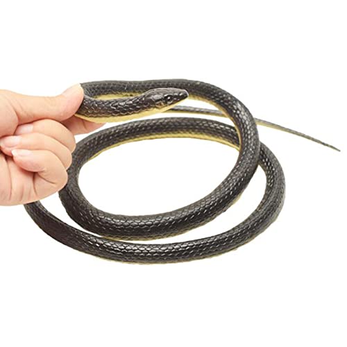 GYORI Realistic Fake Snake Toy with Vivid Scales for Pranks and Entertainment - 1.28m Length