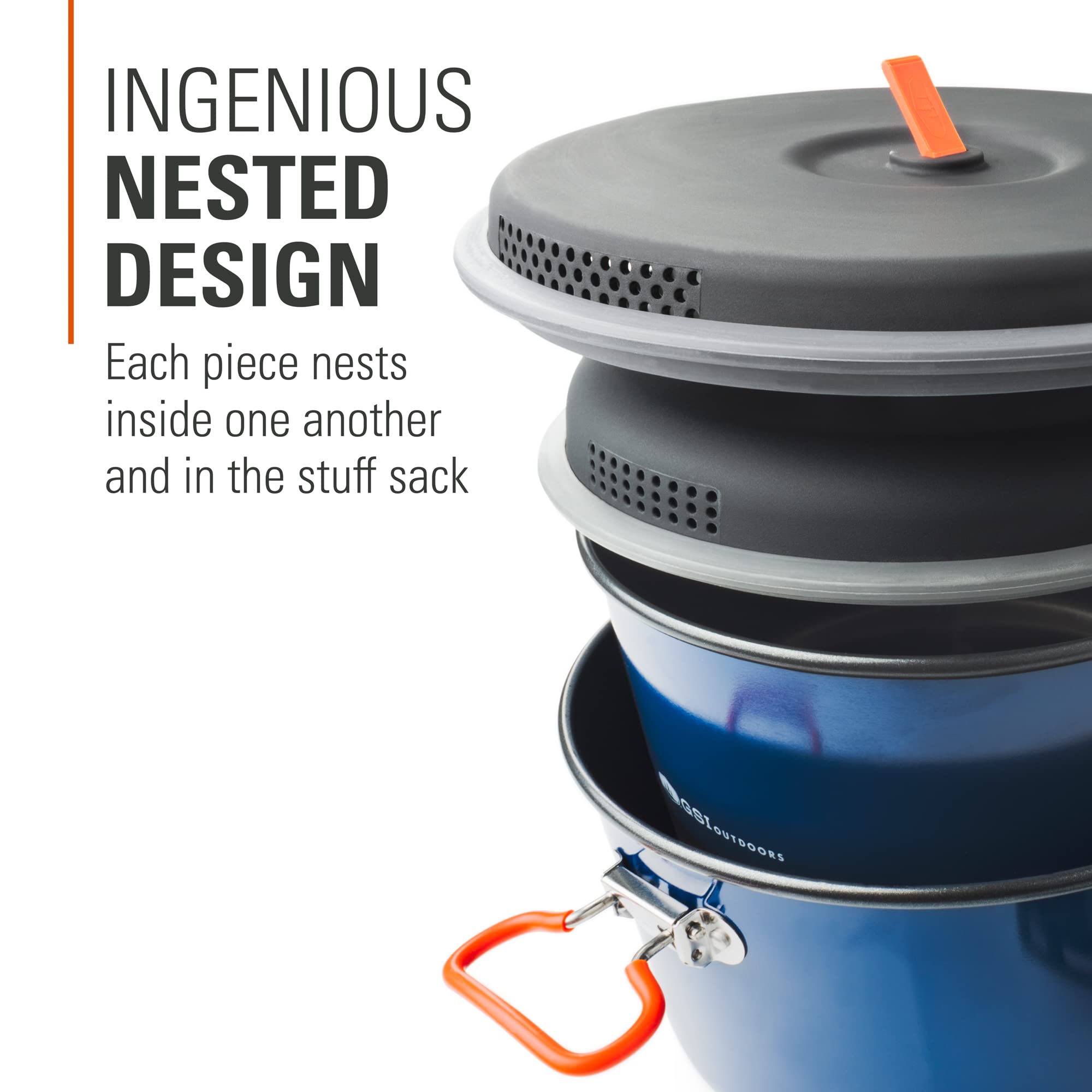 GSI Outdoors, Bugaboo Base Camper, Nesting Cook Set, Large