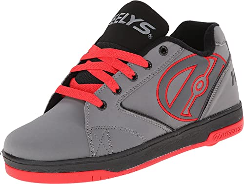 Heelys Men's Propel 2.0 Fashion Sneaker, Grey/Red/Black, 10 M US