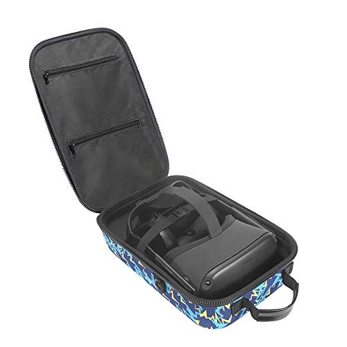 HIJIAO Hard Travel Case for Oculus Quest 3 VR Gaming Headset and Controllers Accessories Waterproof Shockproof Carring case (Blue)