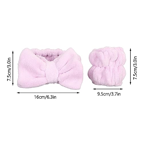 Head Wrap Set, Strong Water Absorption Spa Hair Wrap Set, Reusable Cute Multipurpose Easy Clean for Housework Makeup