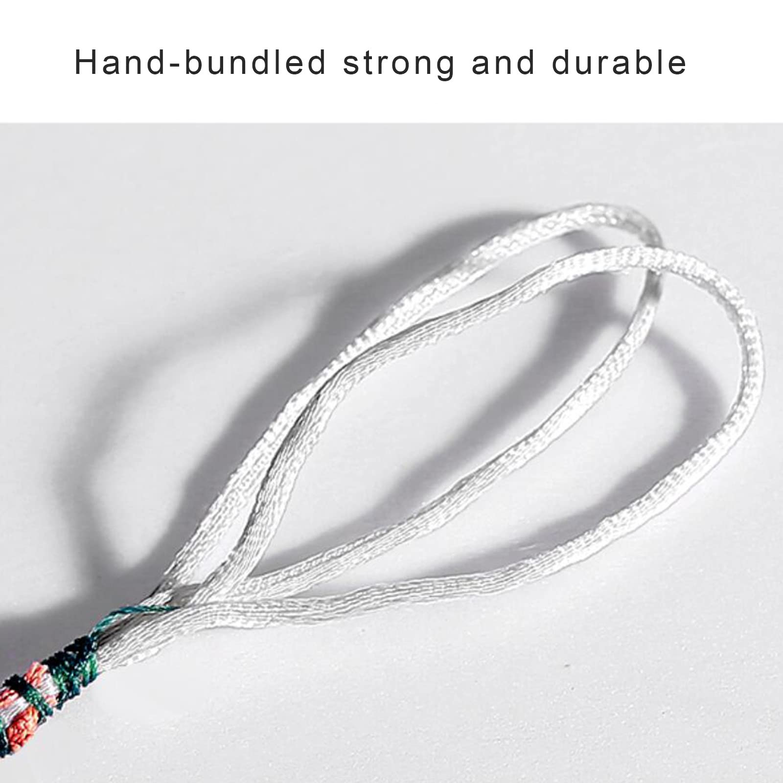 HWTOP Fishing Net, Traditional Old-Fashioned Hand Throwing Net, Automatic Fishing Tool, Durable, for Shrimp, Crab, Fish, 2 Fingers