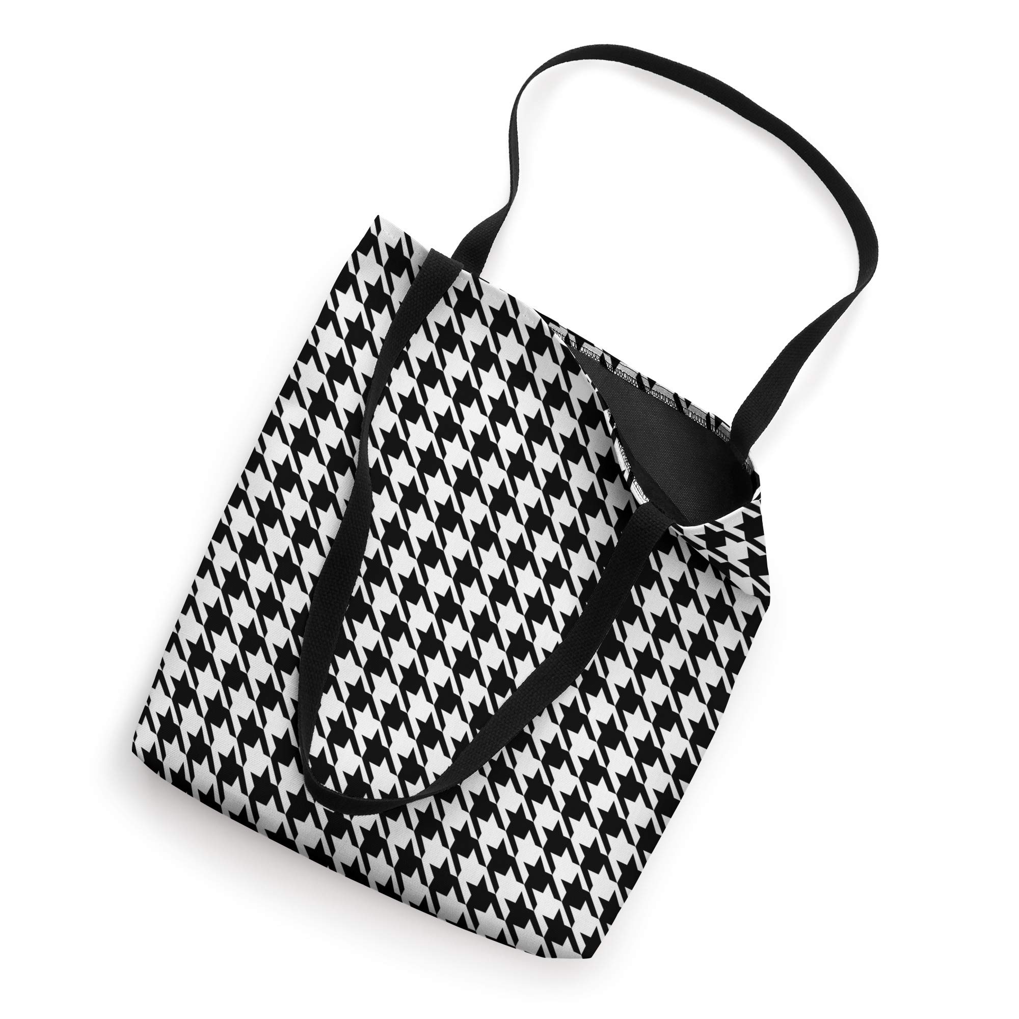 Houndstooth Pattern Checkered Blocks Hounds Tooth Op Art Tote Bag