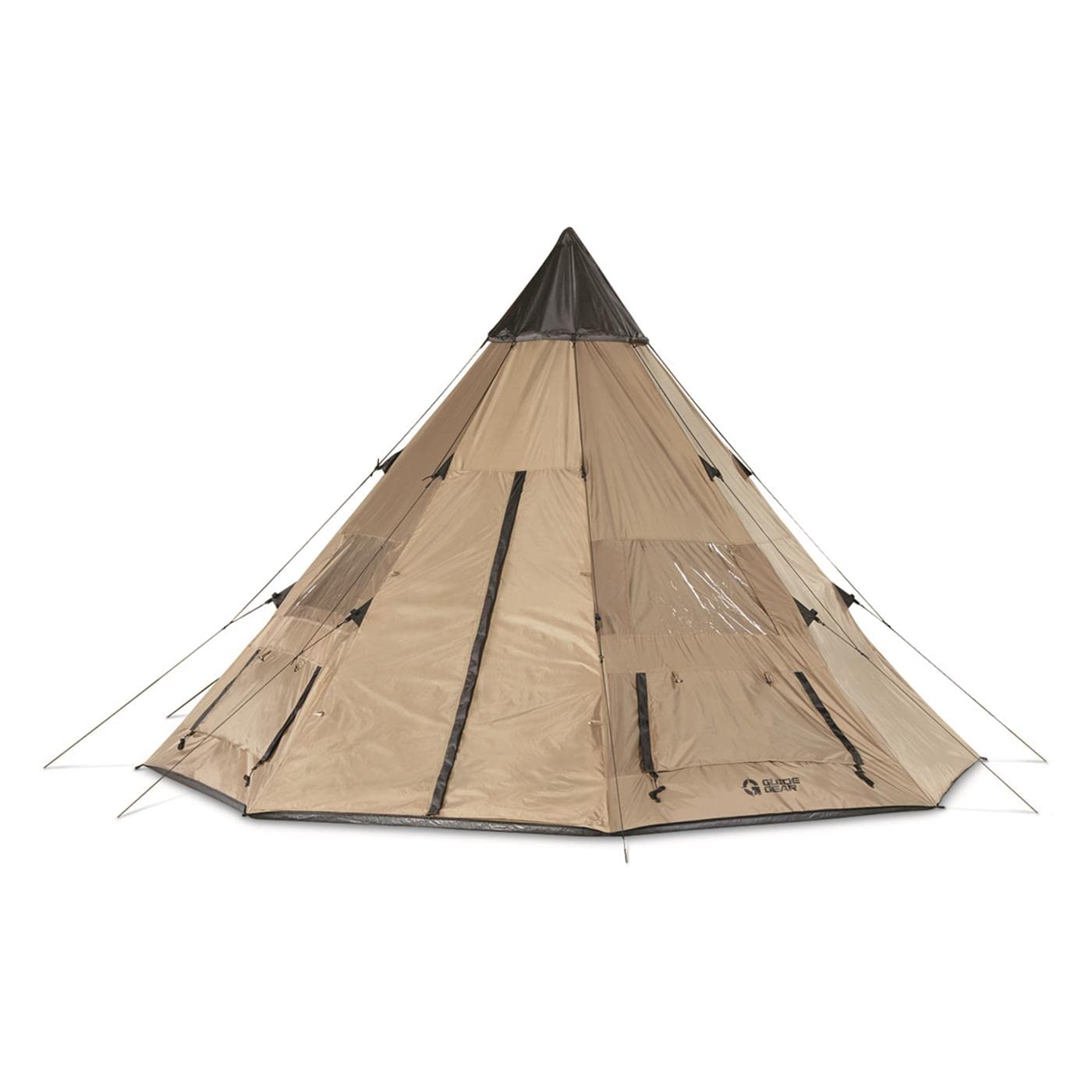 Guide Gear Camping Teepee Tent for Adults, Outdoor, Waterproof, Family, 6 Person, 14' x 14'