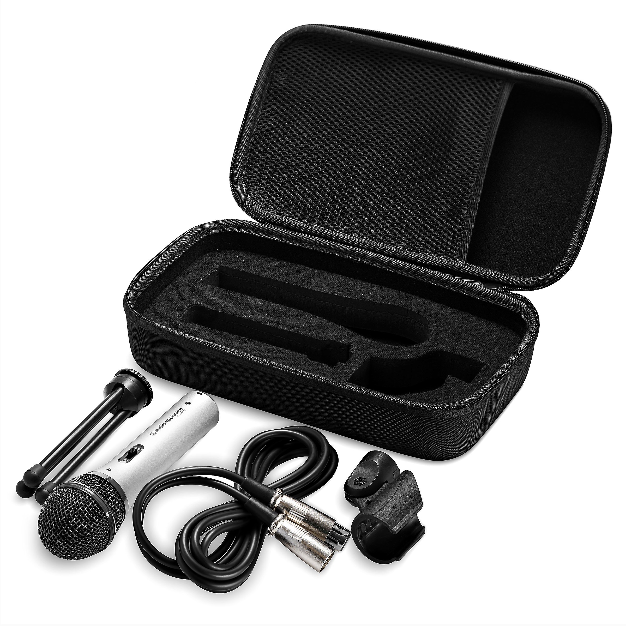 Hard Case Compatible with Audio-Technica ATR2100 USB Cardioid Dynamic USB XLR Microphone. / Shure SM58