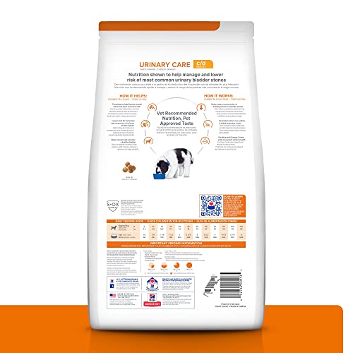 Hill's Prescription Diet c/d Multicare Urinary Care Chicken Flavor Dry Dog Food, Veterinary Diet, 27.5 lb. Bag