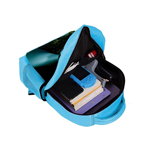VBFOFBV Unisex Adult Backpack with for Travel Work, Rainforest Waterfall Landscape