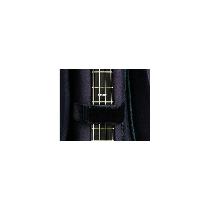 Hagstrom Viking Bass model: black w/ beige logos - 2 pockets, handle & double shoulder straps.