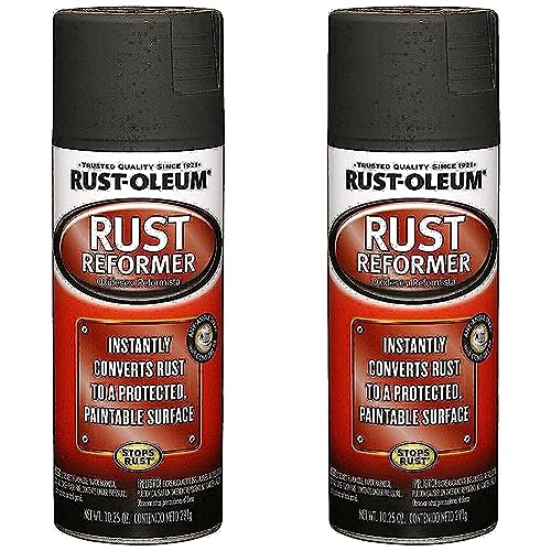 Rust-Oleum 248658 Rust Reformer Spray, 10.25 oz, Black (Pack of 2)