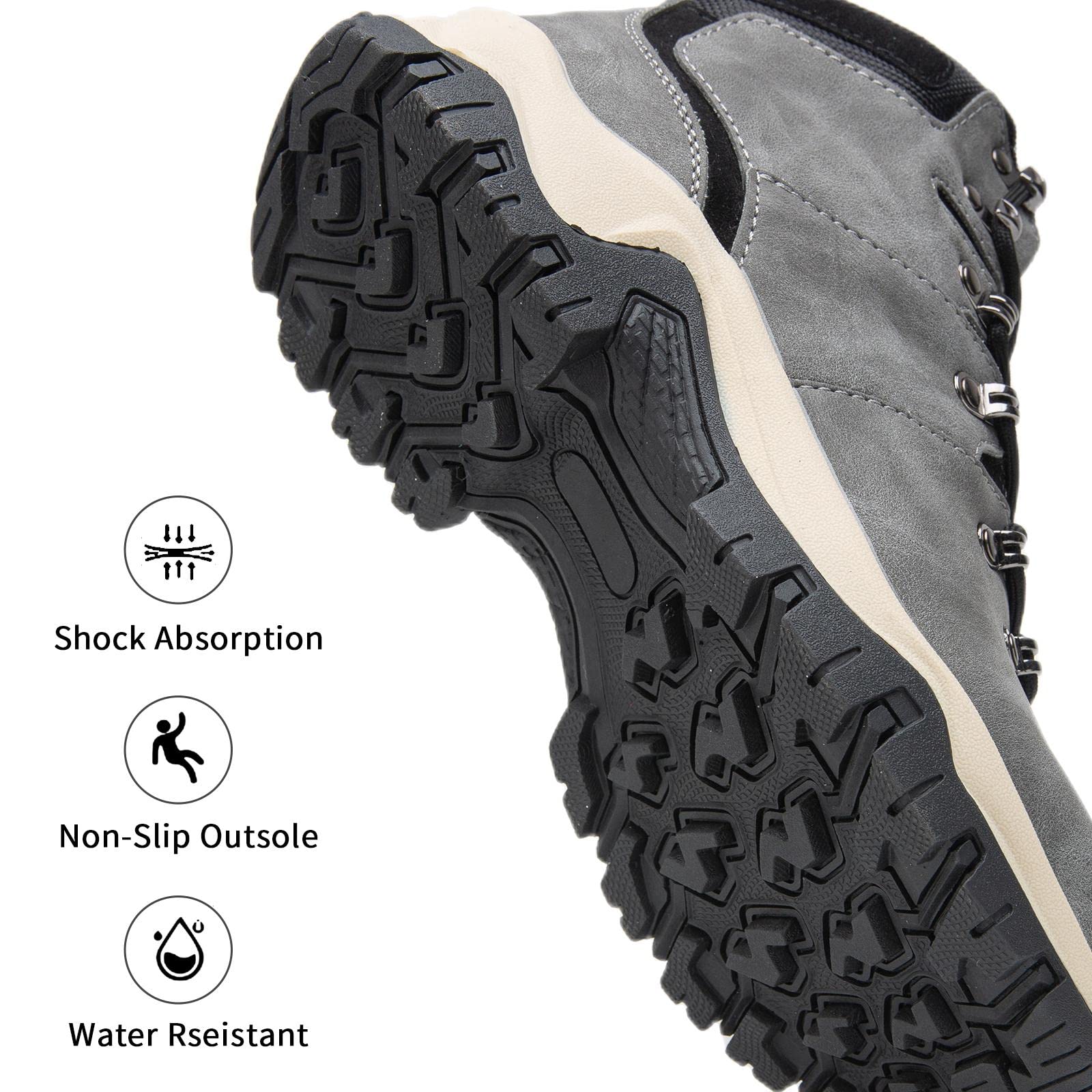 OTHUME Men's Hiking Boots Outdoor Lightweight Trekking Backpacking Boots