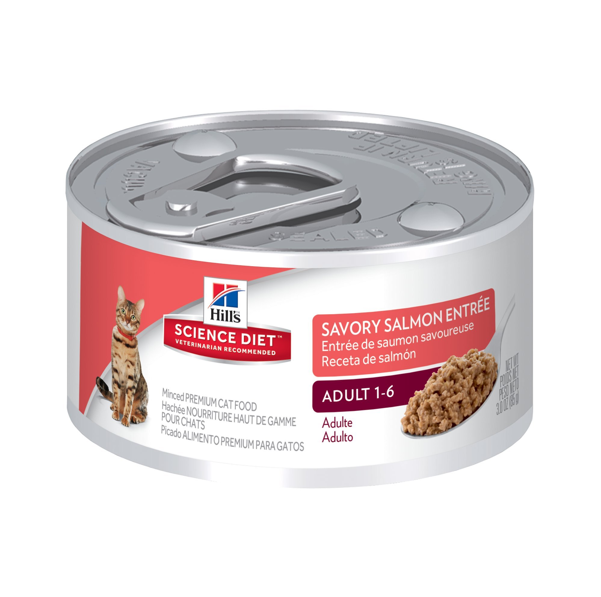 Hill'S Science Diet Adult Savory Salmon Entrée Canned Cat Food, 3 Oz, 24-Pack