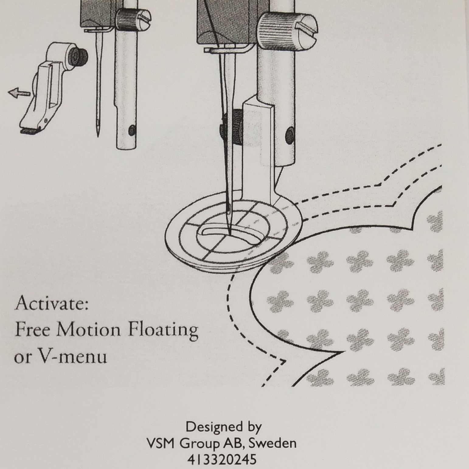 HONEYSEW Pressure Foot Free Motion Echo Quilt Foot Compatible with Viking #413320245
