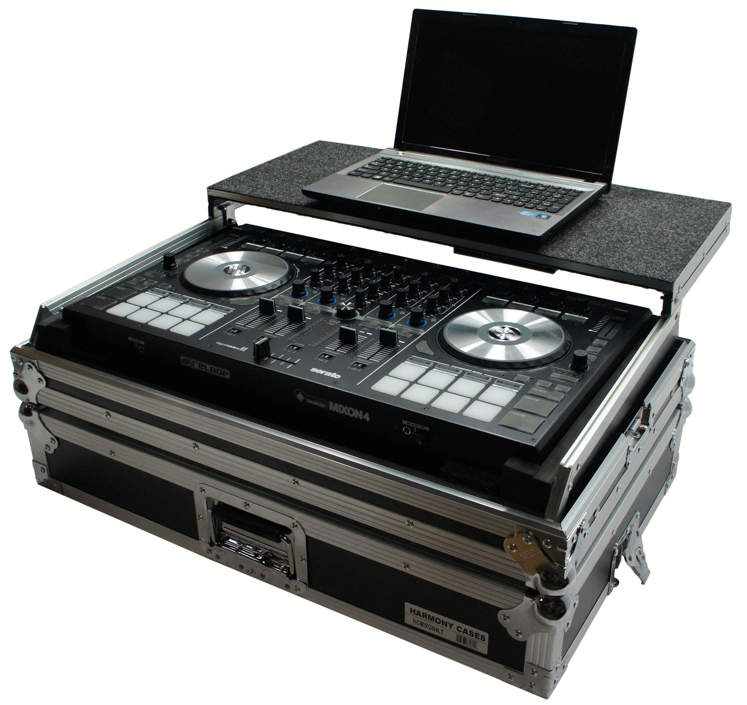 Harmony Audio HCMIXON4LT Flight Glide Laptop Stand DJ Custom Case Compatible with Reloop Mixon 4
