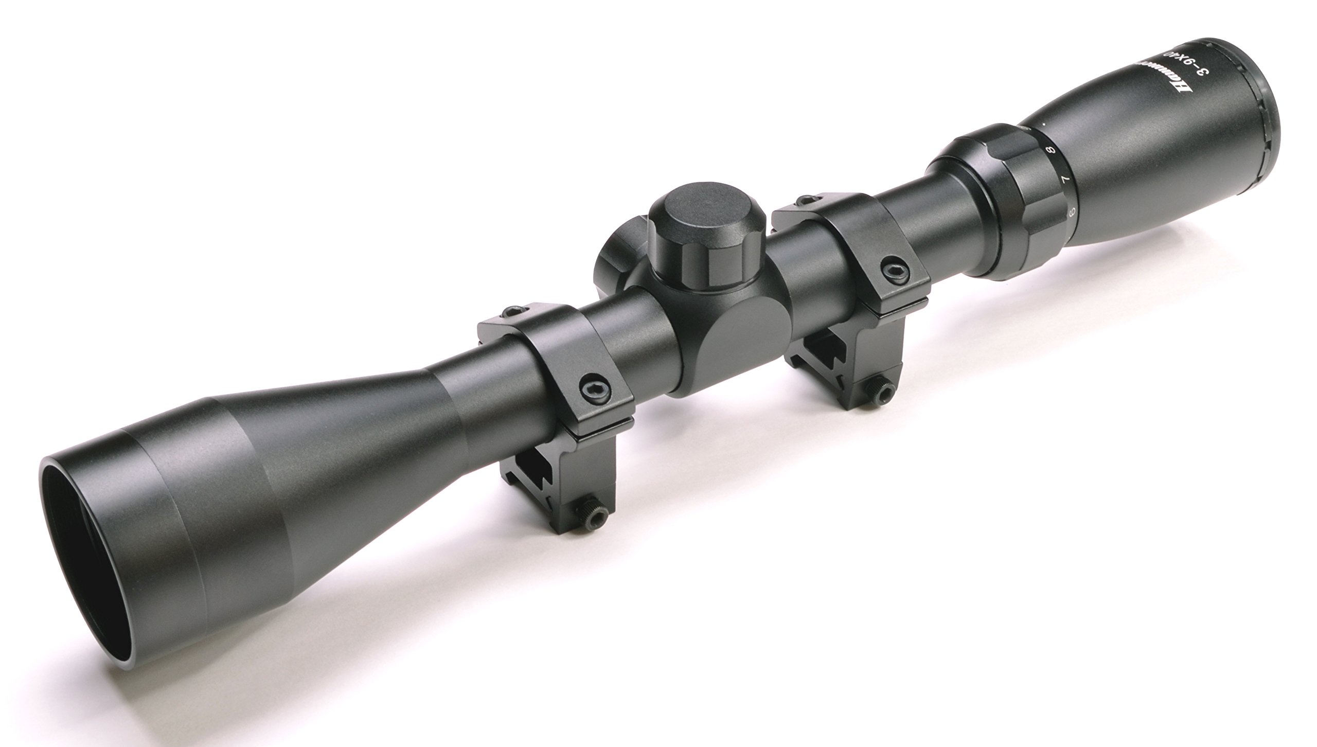 Hammers Hunting Plinking Rifle Scope 3-9x40 with Weaver Scope Rings Fast Focus Eyepiece 1inch Tube Finger Adjustable Turret