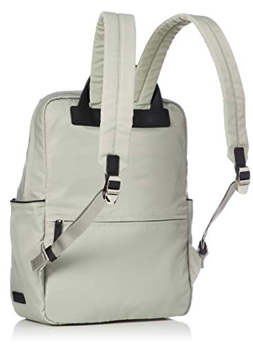Y'saccs(イザック) Isaac Y91-11-04 New Nylon x Leather Combination Series, Front Pocket Rucksack, Women's, Gray