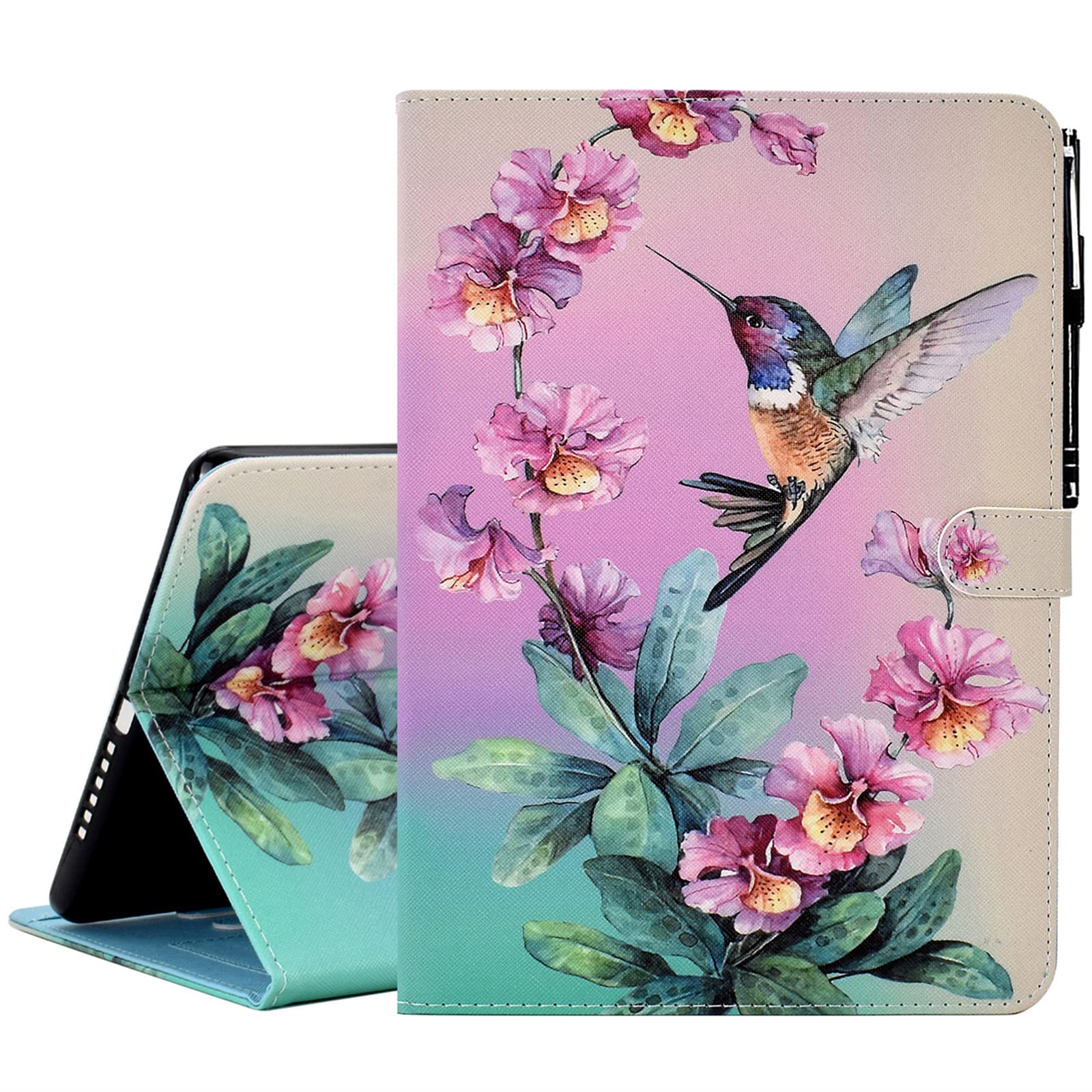 KEROM Case for Fire HD 10 & 10 Plus Tablet (11th Generation, 2021 Release), PU Leather Folio Cover Folding Stand Case for Fire HD 10.1 inch Tablet 2021, with Auto Sleep Wake