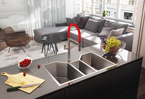 Ruvati 35" Triple Bowl Undermount 16 Gauge Stainless Steel Kitchen Sink - RVH8500