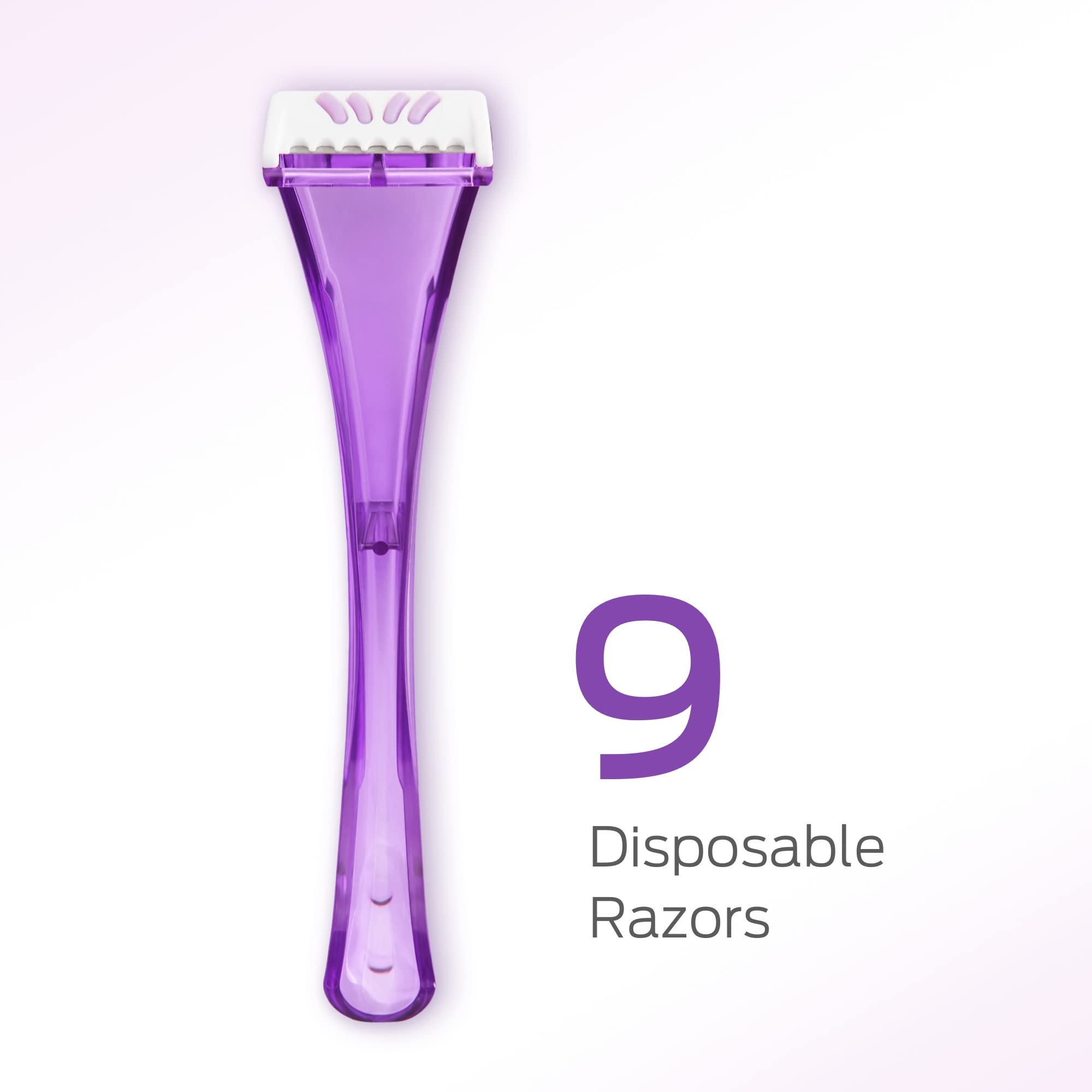 Schick Silk Bikini Razor, 9 Count | Bikini Shaver, Pubic Hair Razor for Women | Disposable Razors for Women, Bikini Trimmer
