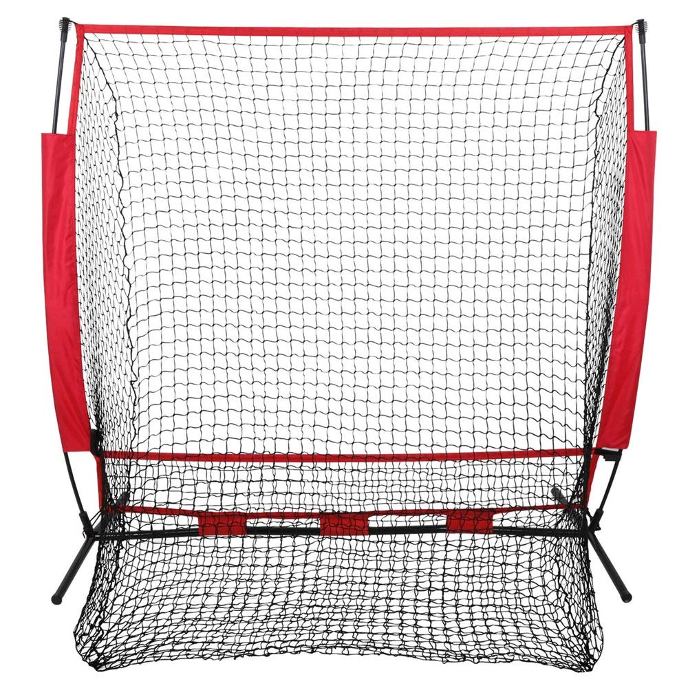 Hype 5'×5' Baseball Practice Net Batting Tee Softball Training Hitting W/Bag Setup