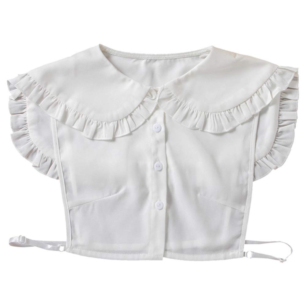 KESYOO Detachable Collars for Women Fake Collar White Faux Collar Sweet Chiffon Doll Collar Half Shirts Collar Costume Collar False Collar Women Girls