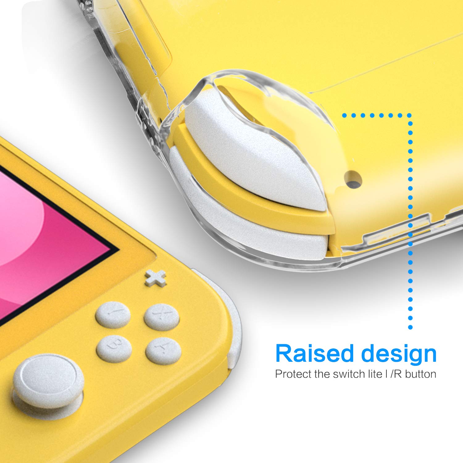 HEATFUN Protective Case for Nintendo Switch lite (Clear)