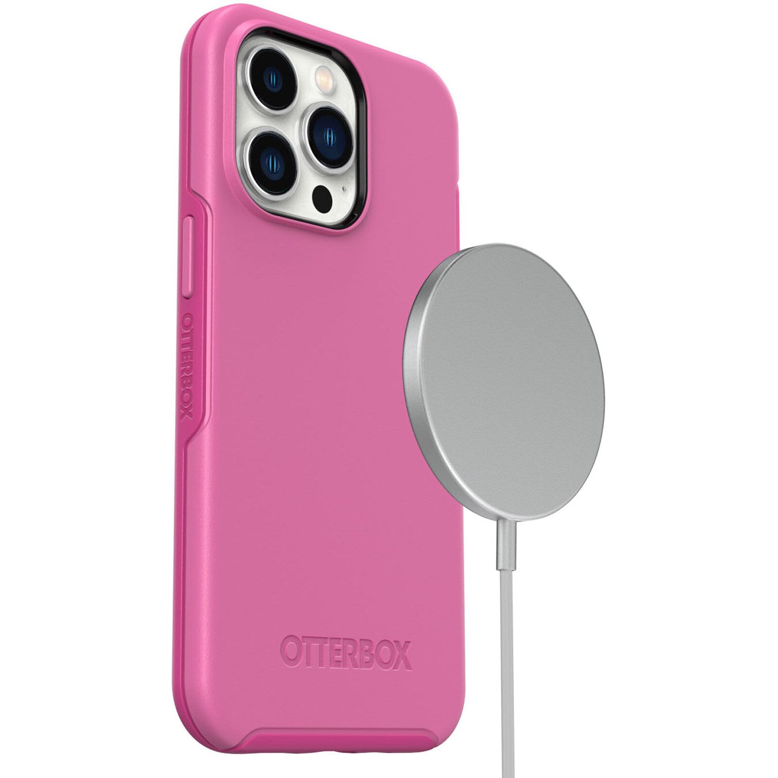 OtterBox Symmetry Series+ Case with MagSafe Compatibility for Apple iPhone 13 Pro - Non-Retail Packaging (Strawberry Pink)