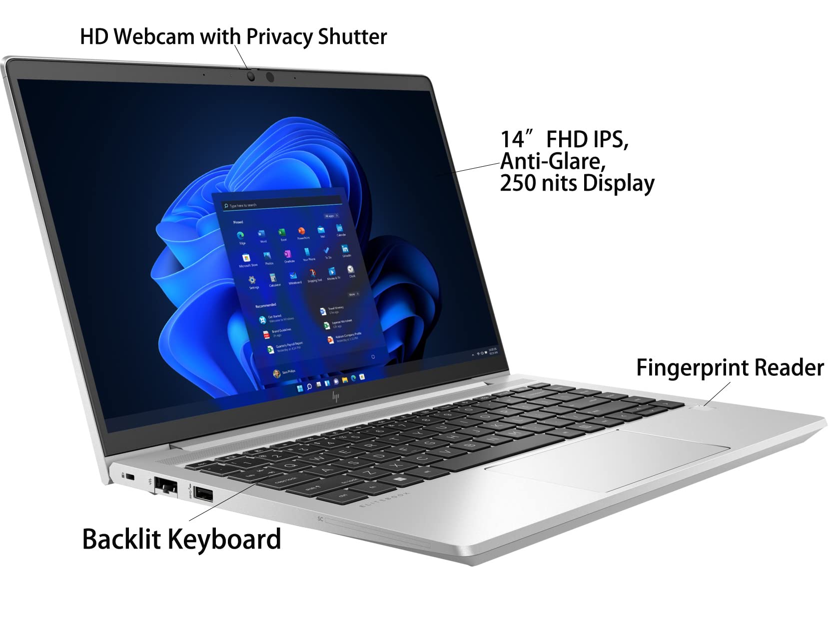 HP EliteBook 640 G9 14" FHD Business Laptop (Intel 10-Core i5-1235U, 16GB RAM, 1TB PCIe SSD) IPS Anti-Glare, Backlit Keyboard, Fingerprint Reader, Thunderbolt 4, Webcam, Wi-Fi 6E, Win 11 Pro - 2023