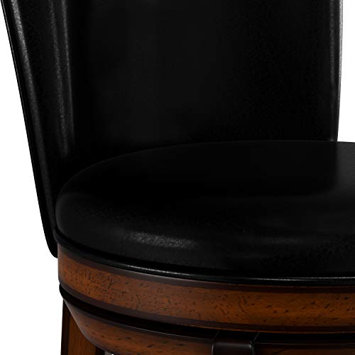 Hillsdale Victoria Swivel Stool, Bar Height, Dark Chestnut
