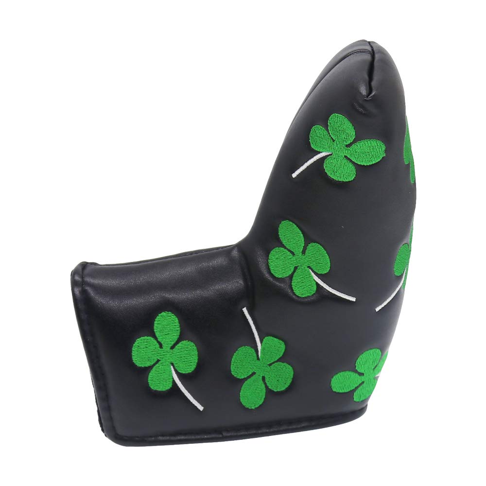HISTAR Golf Putter Head Cover Headcover Shamrock Embroidered Blade Fit All Brands