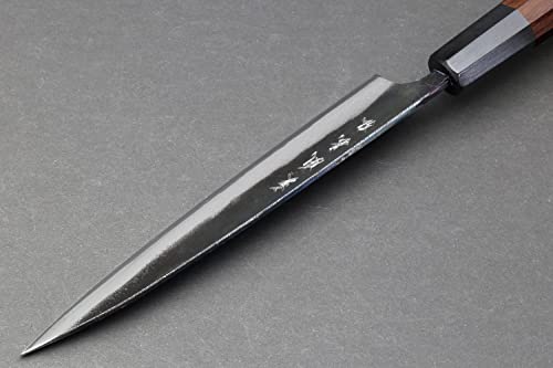 Yoshihiro Aogami Super Blue High Carbon Kurouchi Petty Utility Knife (6'' (150mm) & Saya)