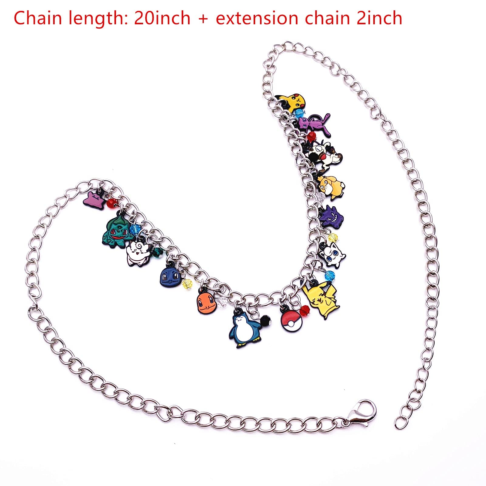 HYTAIBB Enthusiast Eev Evolutions Cartoon Charm necklace Gifts for Men woman girl