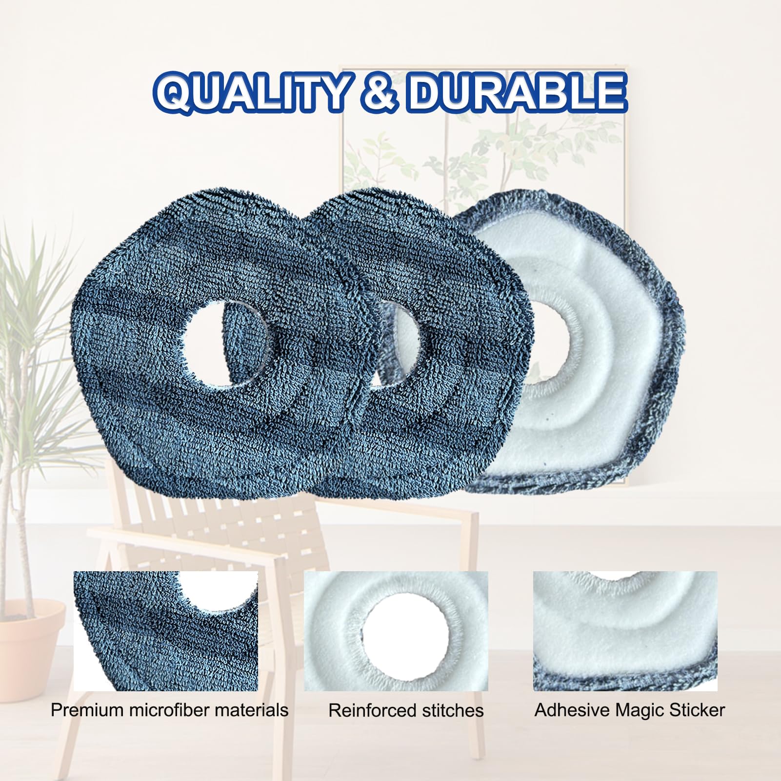 Replacement Washable Mopping Cloth Mop Pads Compatible with Eufy X10 Pro Omni and Eufy X9 Pro Robot Vacuums Cleaner Mops Accessory,9-Pack Reusable Mop Pads