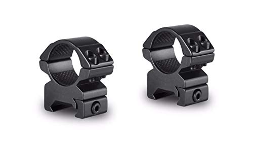 HAWKE Vantage HD 4-12X50AO Mil Dot IR Riflescope, Black 14252 and Hawke 2-Pc Weaver Rings Kit