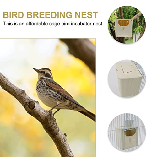 Zerodeko 4Pcs Bird Nesting Box, Plastic Parakeet Nest Box Hanging Bird Breeding House Cage Mounted Incubation Box Small Animal Hut for Finch, Squirrel, Parrot, Budgie