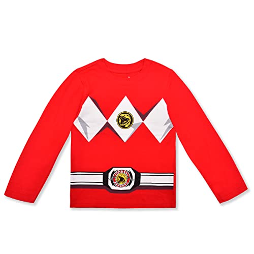 Hasbro Power Rangers 2 Piece Long Sleeve Shirt and Jogger Set for Big Kids β Blue/Red/Black