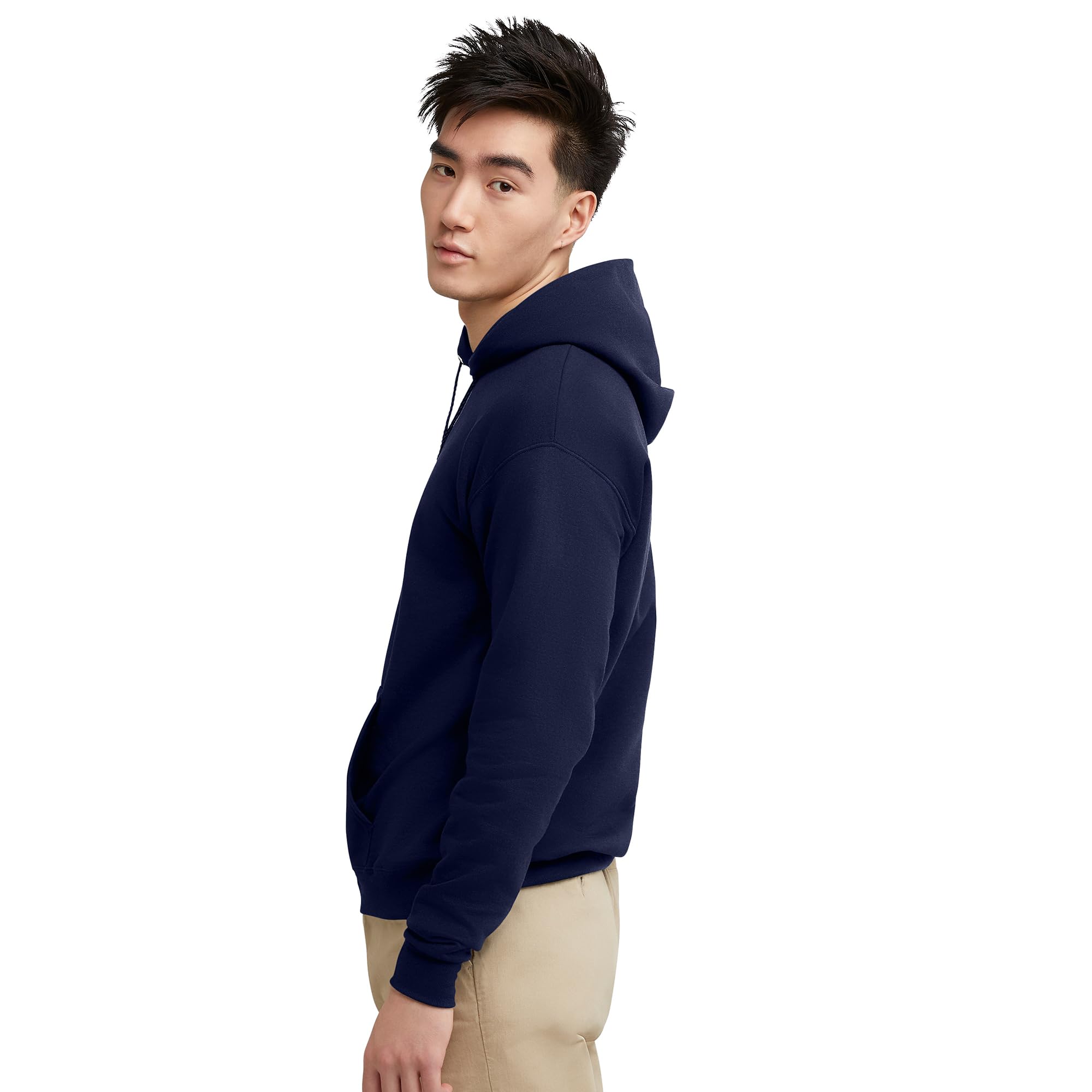 Hanes mens Pullover Ecosmart Hooded athletic sweatshirts, Navy, X-Large US