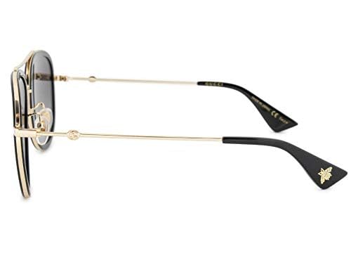 Gucci Womens Polarized UV Protection Aviator Sunglasses Gold O/S
