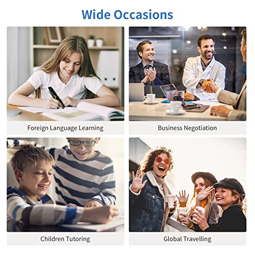 Vormor X3 Translation Pen Scanner, Reader Pen Text to Speech Device for Dyslexia 112 Language Translator Device Support Text Extract, Intelligent Recording Scanner Pen with 2.9 Inch Touch Screen