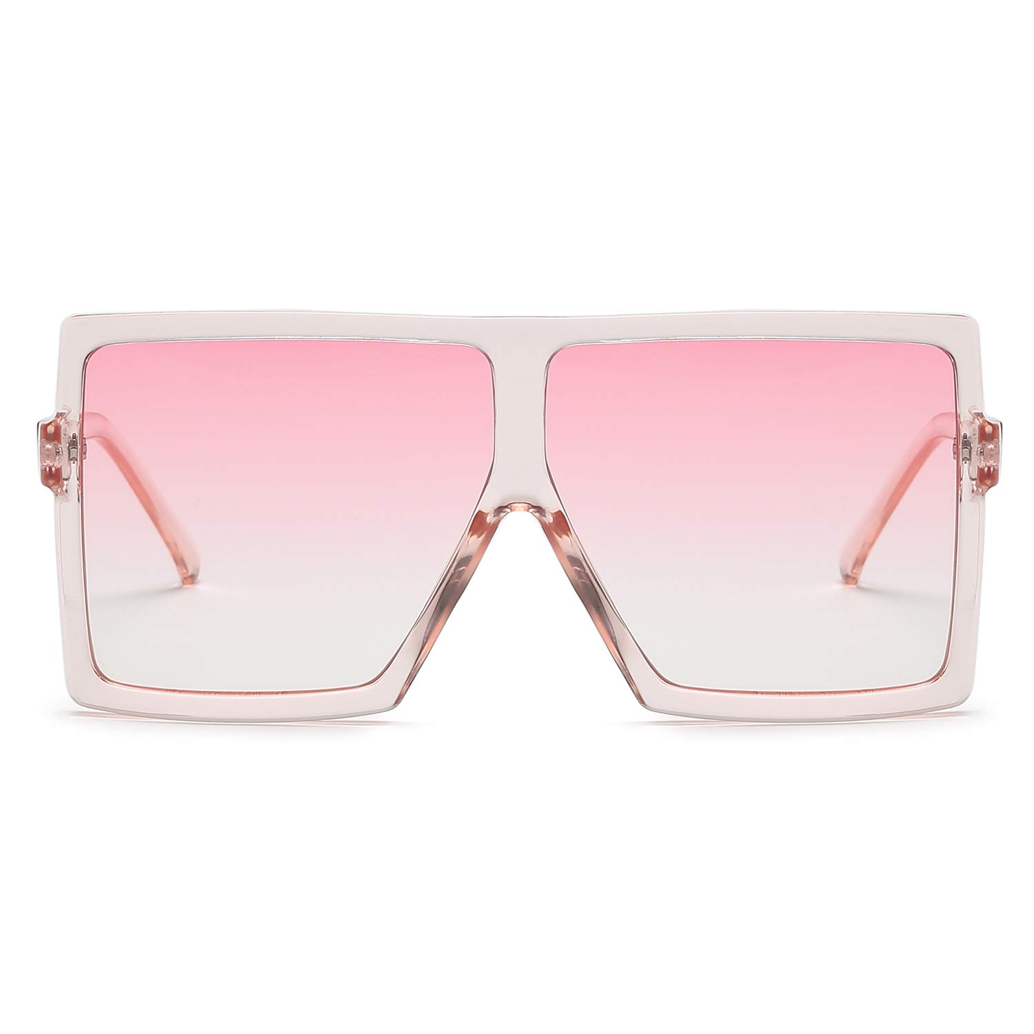GRFISIA Square Oversized Sunglasses for Women Men Flat Top Fashion Shades
