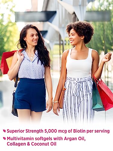 Hair, Skin & Nails Vitamin | 5000mcg Biotin | 165 Softgels | with Collagen | Non-GMO & Gluten Free Supplement | by Nature's Truth