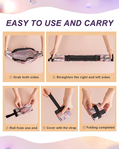 WEIBYEDAN Reusable Grocery Bags,Foldable Portable Shopping Bags,Large Capacity Picnic camping bag Tote Bag