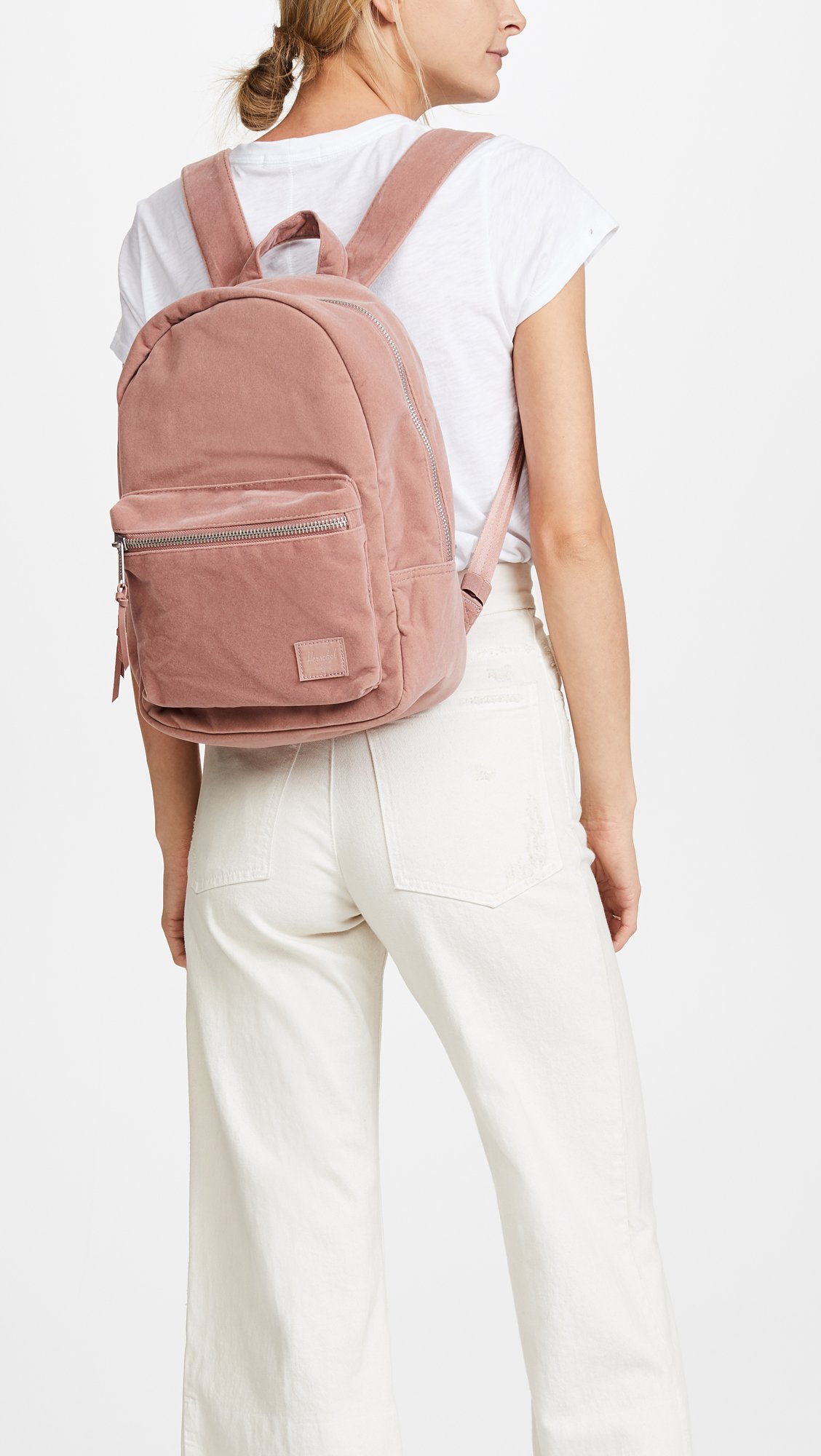 Herschel Supply Co. Women's Grove XS Velvet Backpack, Ash Rose, Pink, One Size