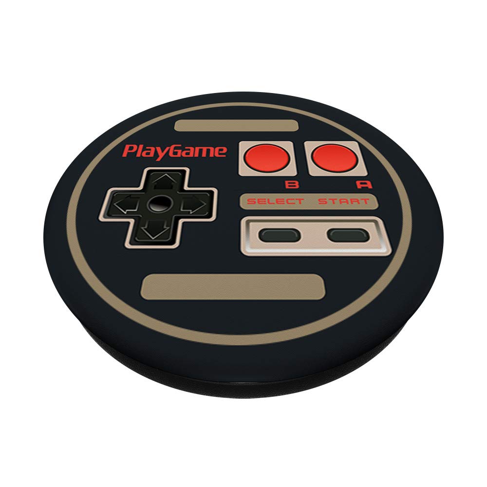 Retro Game Controller Classic Gamer Video Game Button Gaming PopSockets PopGrip: Swappable Grip for Phones & Tablets & Video Game Controller Phone Grip