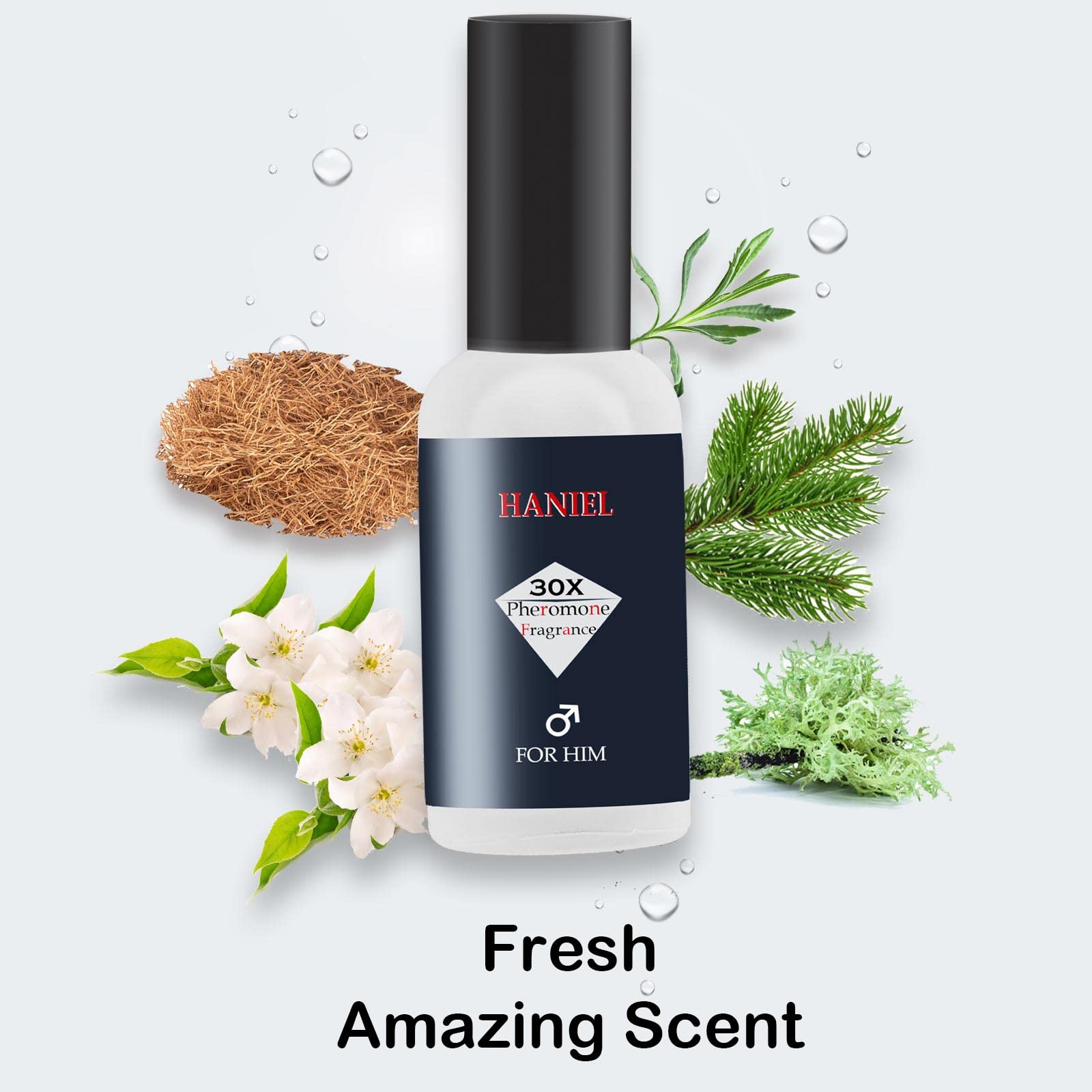 Haniel Woody Aromatic Mens Fragrances, Mens Cologne, Pheromone Cologne For Men, Feromonas Para Atraer Mujer, Natural Cologne for Men, Pheromone Perfume Oil,Attraction Formula