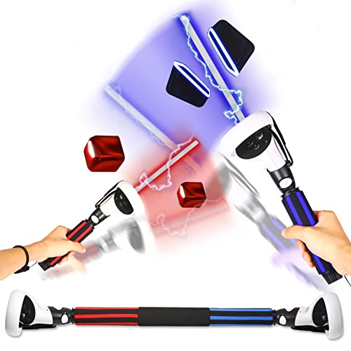 VR BeatSaber Handles,The Next Generation Dual Grip Extension Handle for Oculus Quest 2 Controllers to Play BeatSaber Games