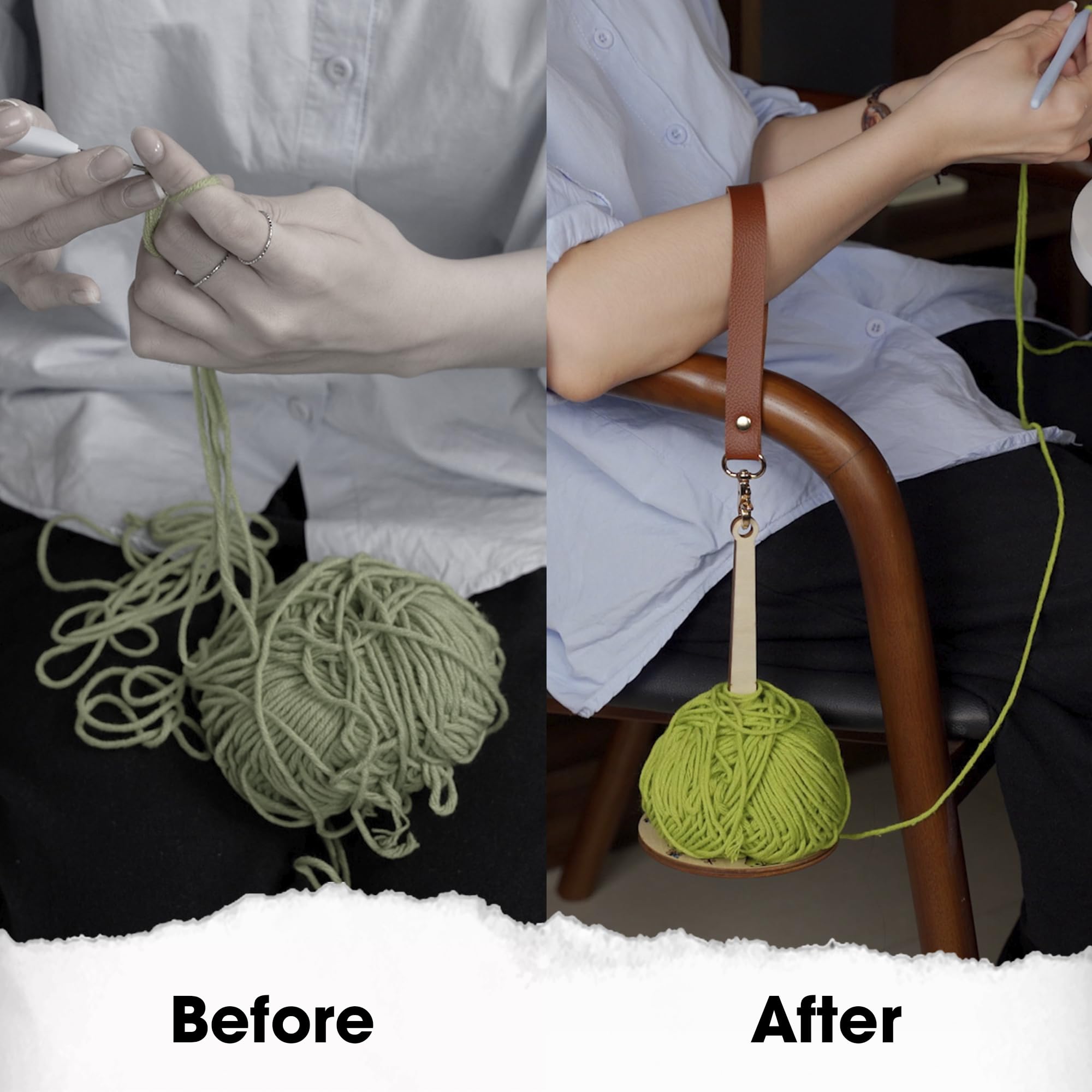 Yarn Holder, Yarn Spinner, Yarn Holder for Crocheting, Crochet Yarn Holder, Yarn Ball Holder, Yarn Spinner for Crocheting, Portable Wrist Yarn Holder, Portable Yarn Holder (Bee, 01)