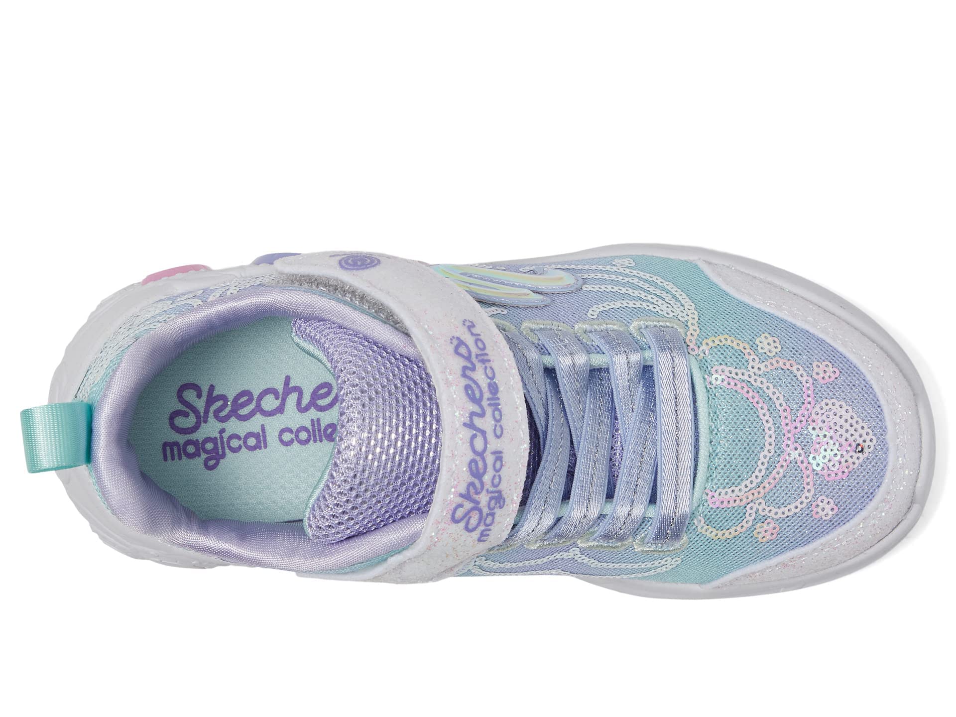 Skechers Kids Kids Princess Wishes Sneaker, Lavender/Multi, 10 US Unisex Toddler