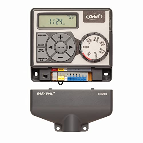 Orbit 28964 Easy Dial 4-Station Indoor Sprinkler Controller Gray